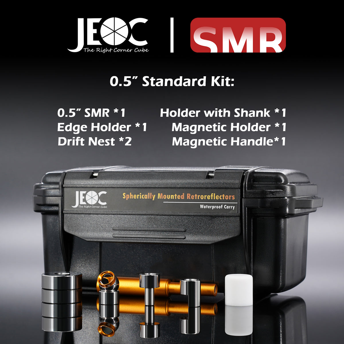 JEOC 0.5" Standard SMR kit, 0.5inch Spherical Mounted Retro-reflector ...