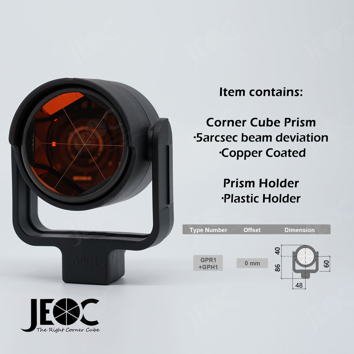 JEOC GPR1+GPH1 +GZT4 Reflective Prism, Surveying Reflector for Swiss T ...